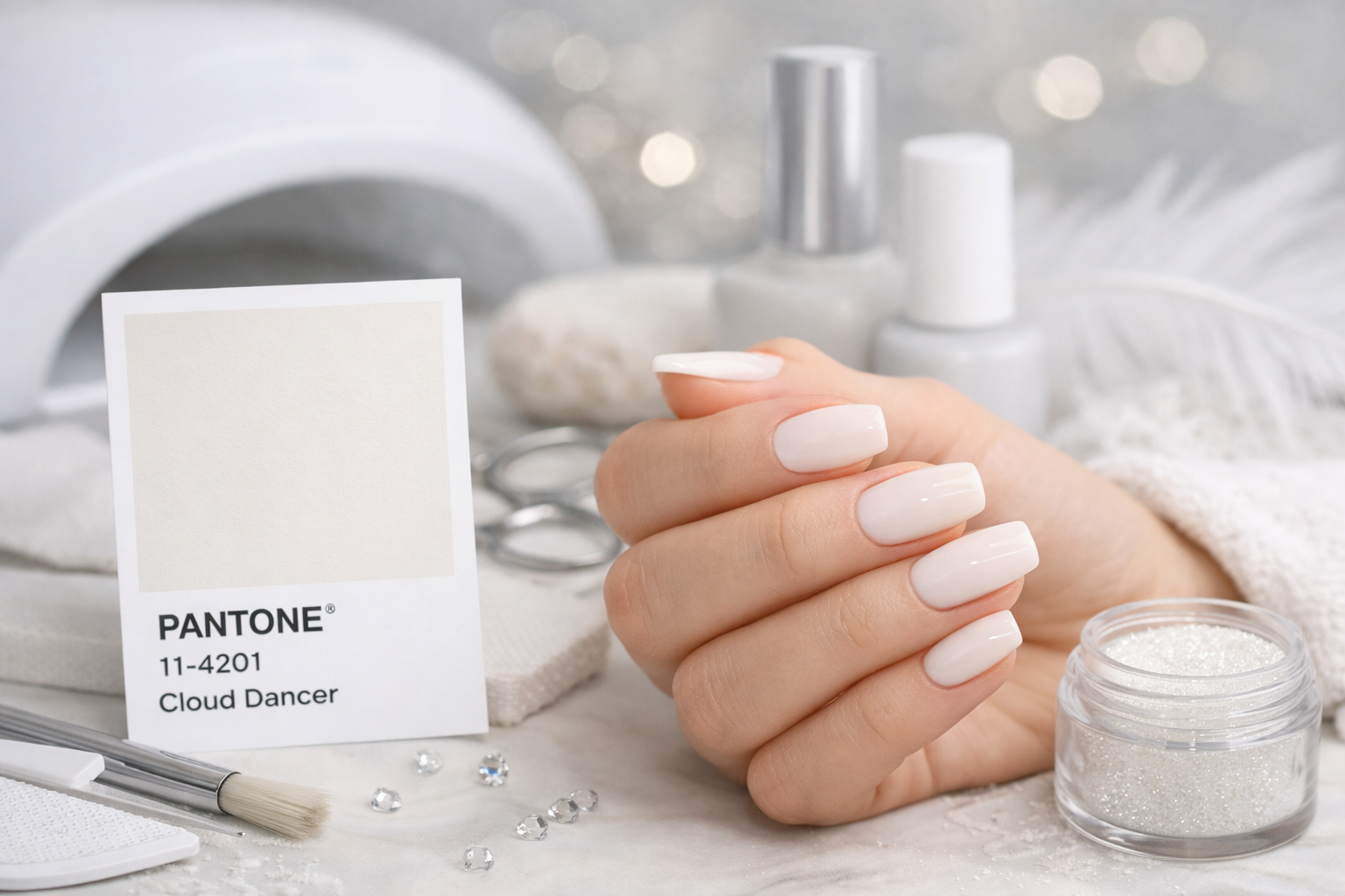 Cloud Dancer Nails: Pantone’s 2026 Colour Reviewed
